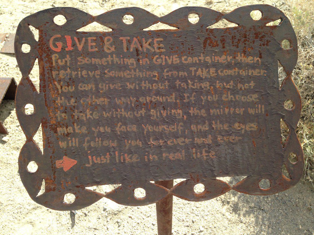 GIVE AND TAKE STATUES: Deeply Philosophical Statues off Route 395 ...